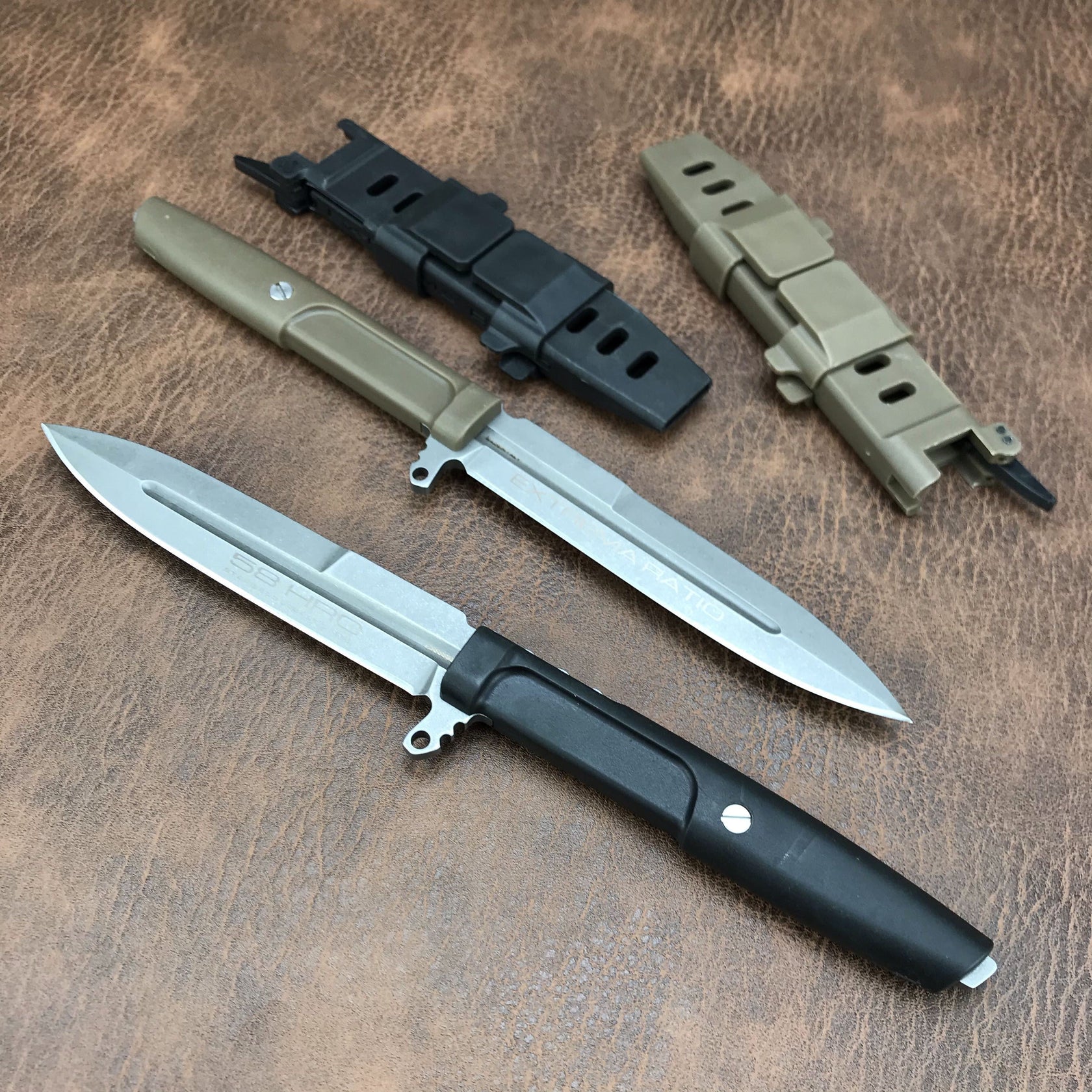 Fixed Blade Stiletto Knives Nylon Glass Fiber Handle EDC Outdoor ...